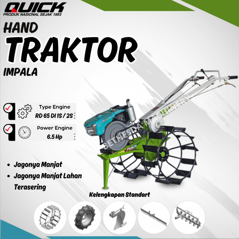 Traktor Tangan Quick Impala - Traktor Quick dengan Engine Kubota