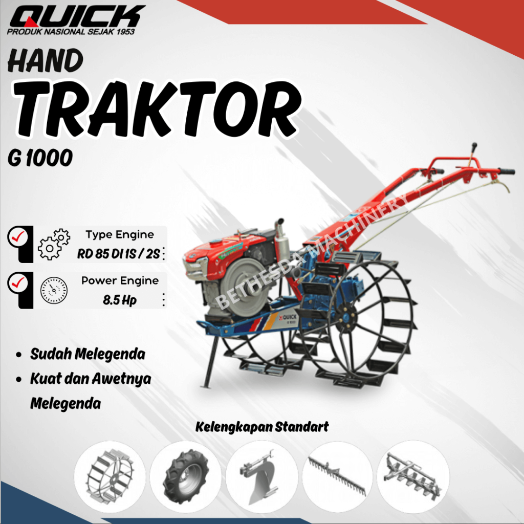 Mesin Traktor Quick G1000 - Traktor Quick G 1000 Original